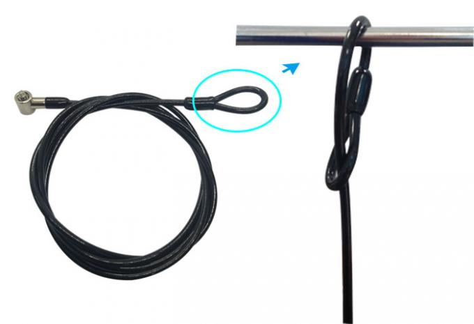 Plastic Coated Extension Spring Safety Cable , Mobile Phone Anti Theft ...