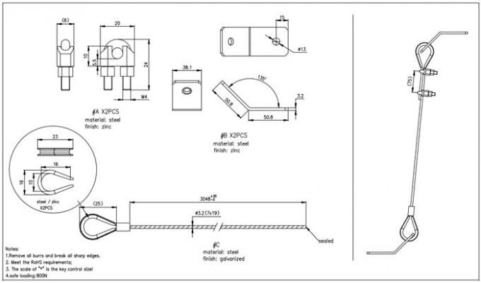 Reinforced Seismic Bracing Kit High Performance Anti Vibration Steel Sheets