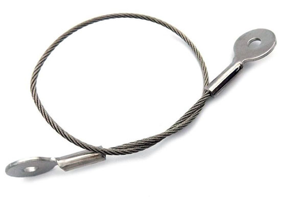 Steel Wire Rope Slings Extension Spring Safety Cable Eye And Eye Long Time