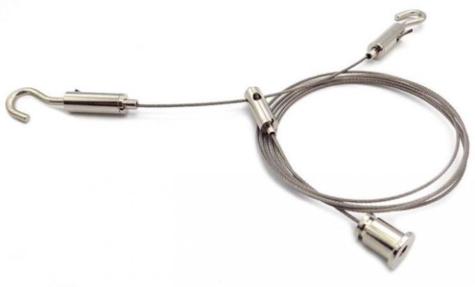Brass + Steel Wire Suspension Systems , Ceiling Light Cable Kit For ...