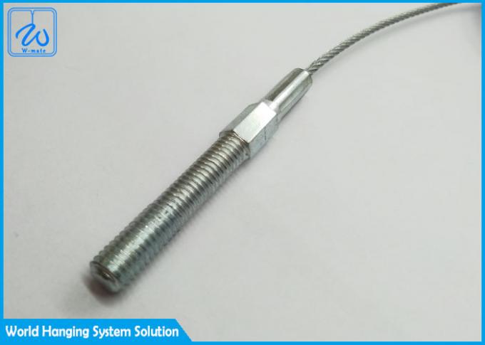 2.5mm Steel Custom Wire Rope Assemblies With M8 Threaded Studs