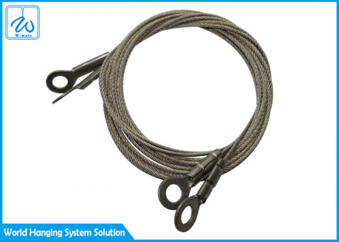 Secure Wire Rope Cable Slings With Eyelets For Wire Hanging System