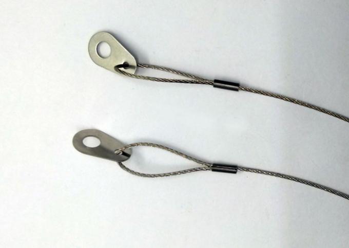 High Tensile Lifting Wire Rope Sling With Steel Tabs For Hanging Lights