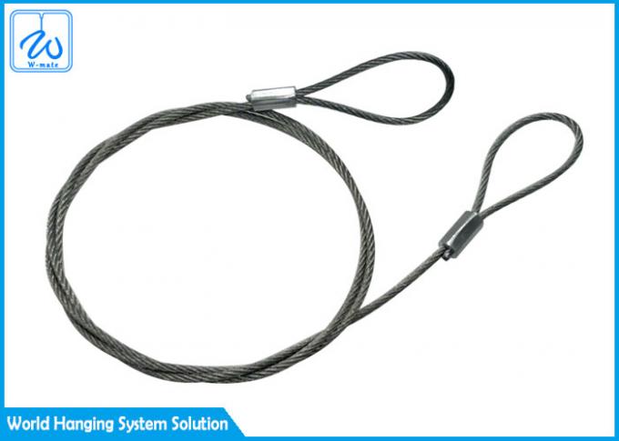 Safety Lanyard Tool Cable Ends Wire Rope Loop For Wire Suspension Systems