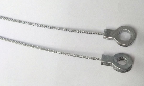 Galvanized Steel Wire Rope Swage Fittings / Round Eye To Eye Sling