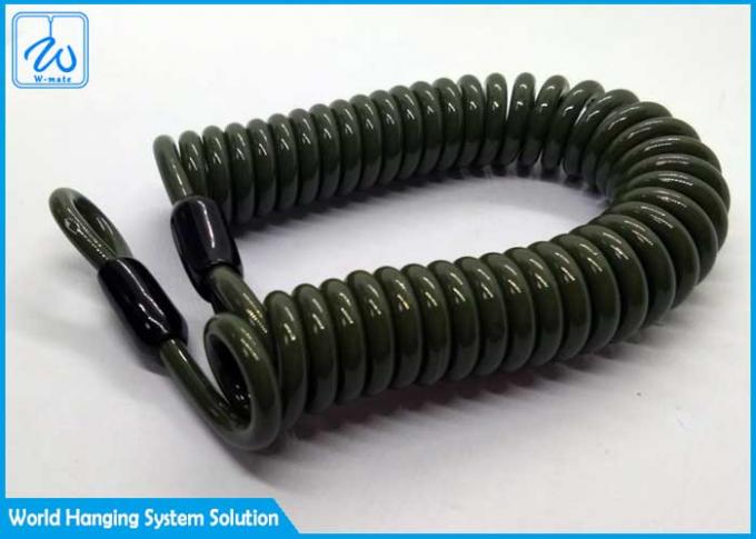 High Tensile Hand Tool Lanyards Wire Coil Springs Lanyard With Clip