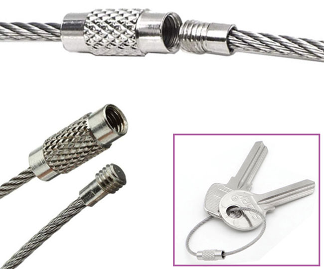 Locking Cable Key Ring