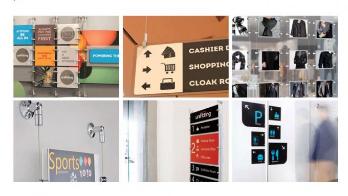 Cable Display Fixture Wire Hanging System Display And Fixture Glass ...