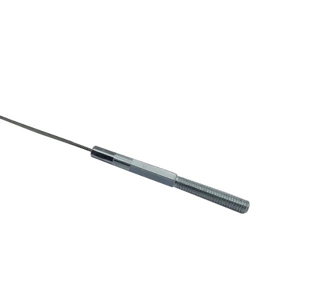 Custom 7x7 Threaded Studs Head Galvanized Steel Wire Rope For Security ...