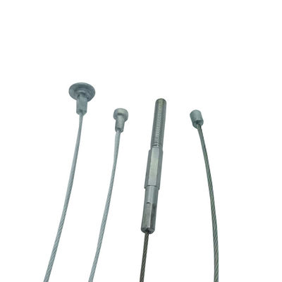 Custom 7x7 Threaded Studs Head Galvanized Steel Wire Rope For Security ...