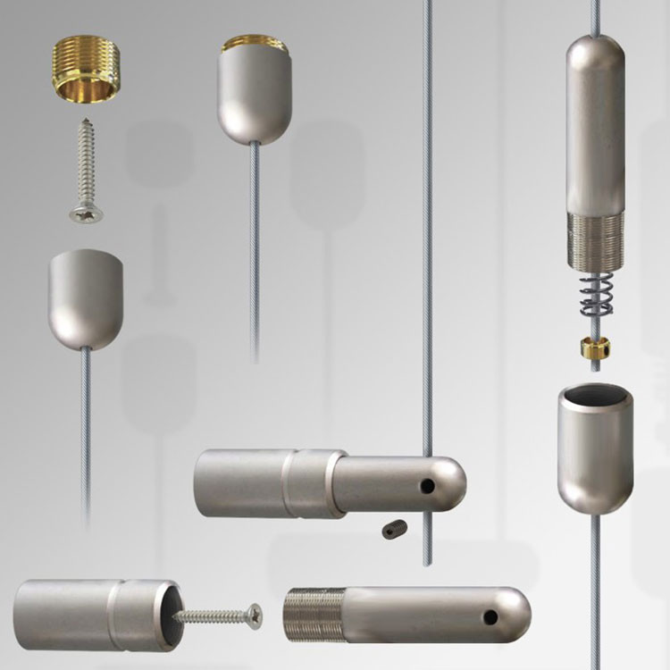 Picture Hanging System Tensioned Cable Display Suspension Kit Ceiling ...