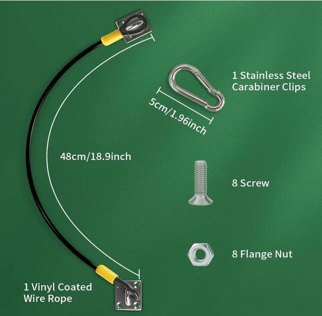 Stainless Steel Wire Rope Trash Can Lid Lock Metal Universal Lid Lock ...