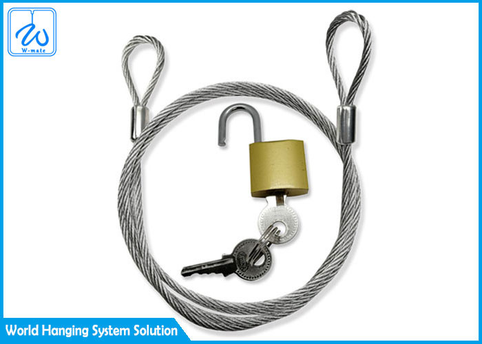 Anti Theft Extension Spring Safety Cable , Broken Proof Stainless Steel ...