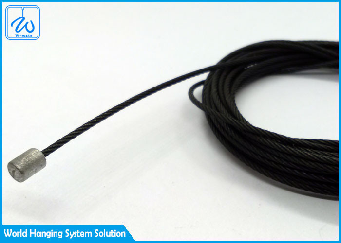 Custom Wire Rope Assembly Black Coating Aircraft Cable Assemblies With ...