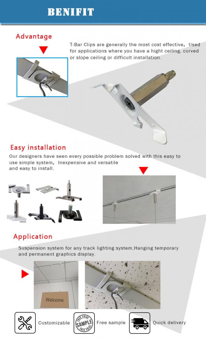 Wholesale T-Bar Clips For Drop Ceiling Clips For Hanging Signs 26mm