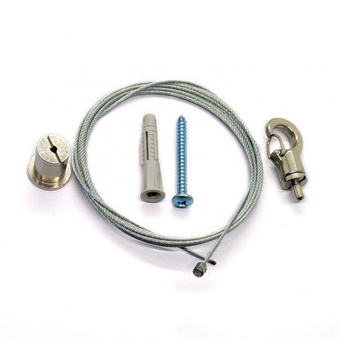 Ceiling Hardware Air Wire Suspension Hanging Kit Steel Wire Cable Gripper